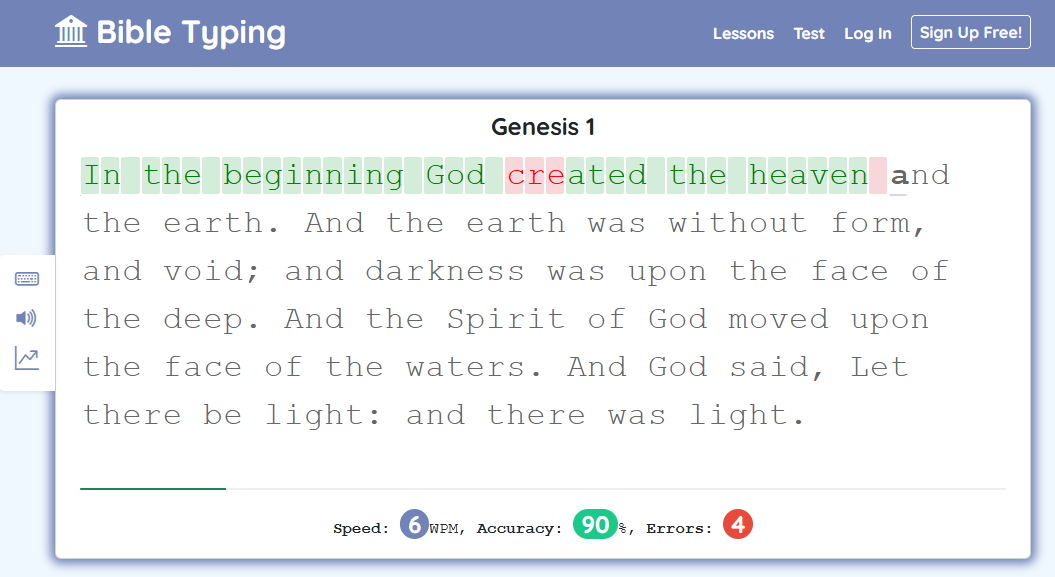 Bible Typing | Learn to Type Faster with the Bible | Free Online Typing ...